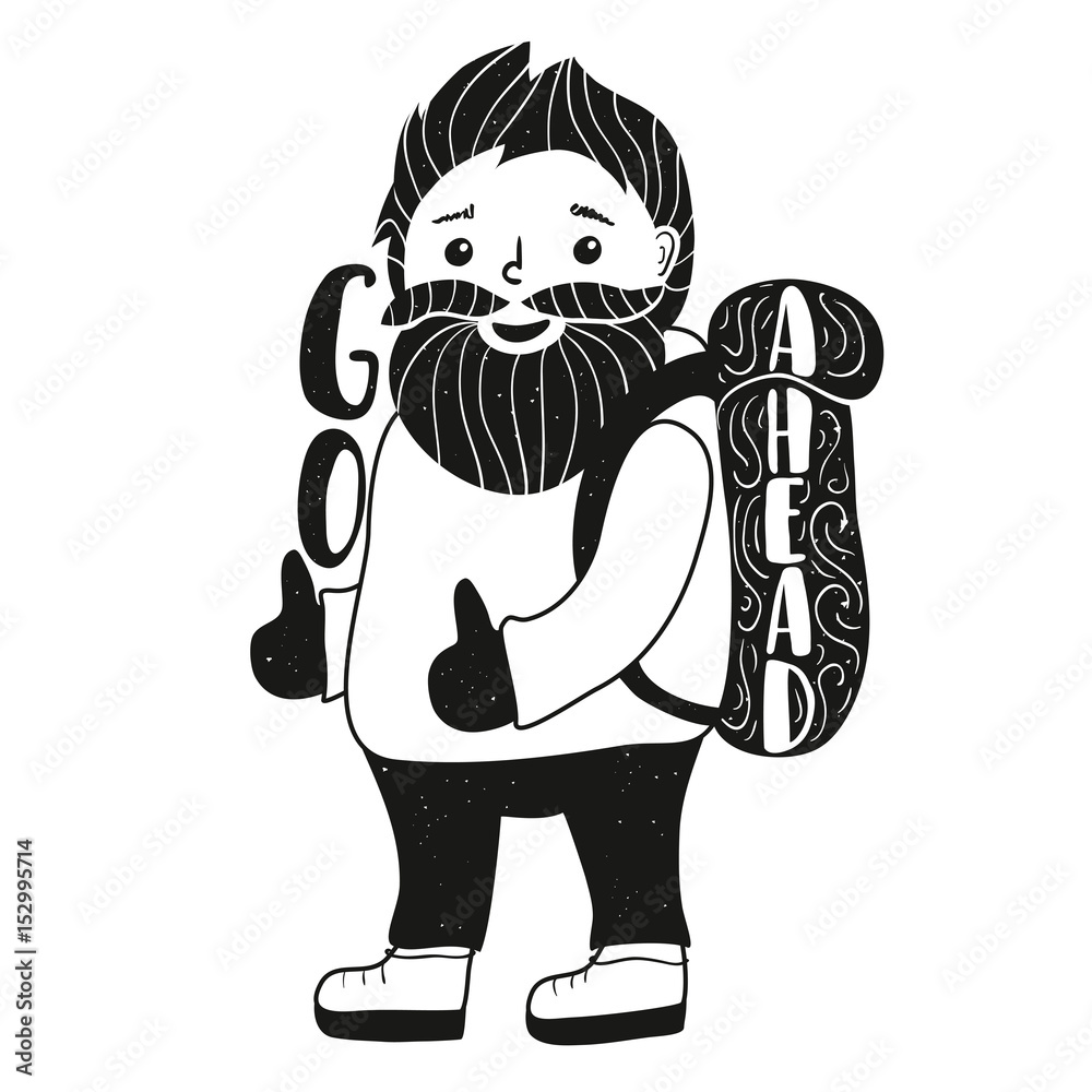 Smiley Face With Goatee