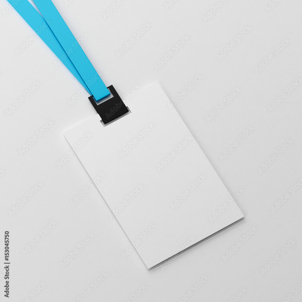 Realistic Blank Identity Card ,Vertical Badge & Biometric Card With ...