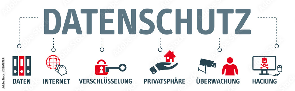 Banner Datenschutz - vektor Illustrationen Stock Vector | Adobe Stock