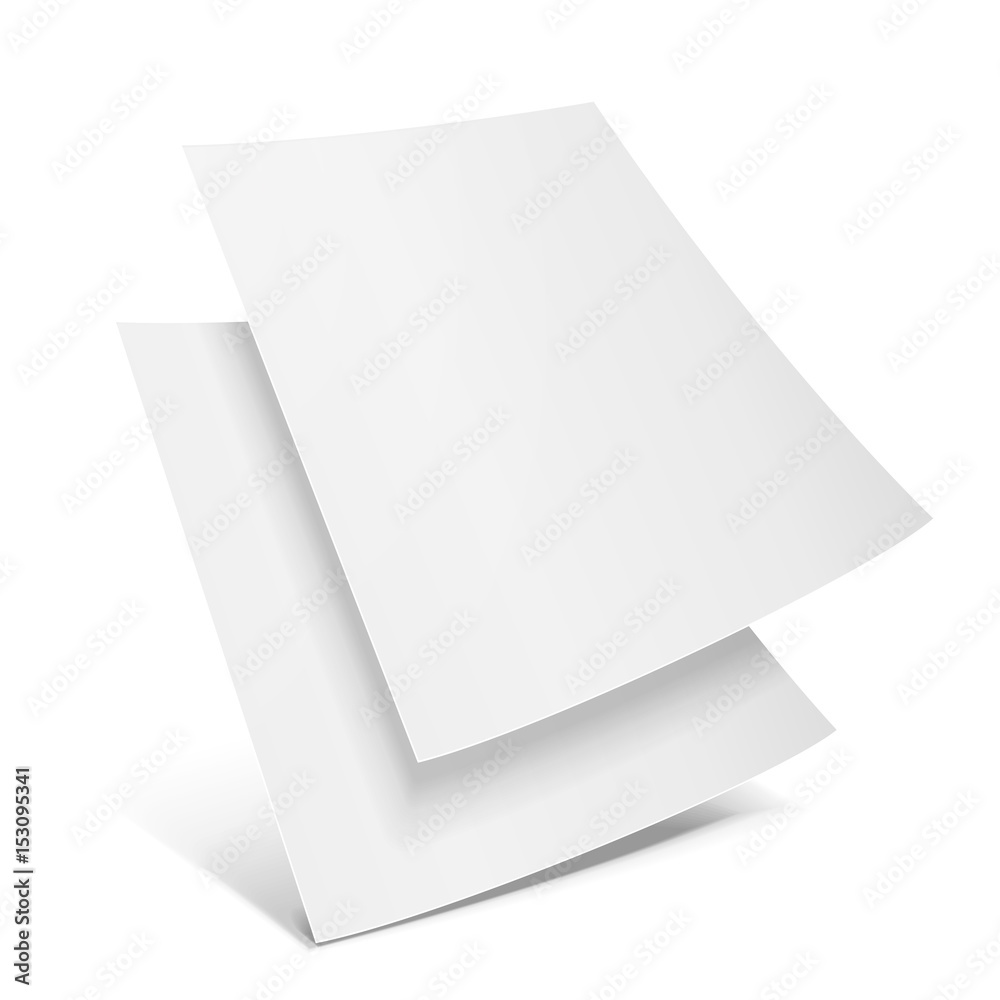 Two Blank Paper Leaflet, Flyer, Broadsheet, Flier, Follicle, Leaf A4 ...