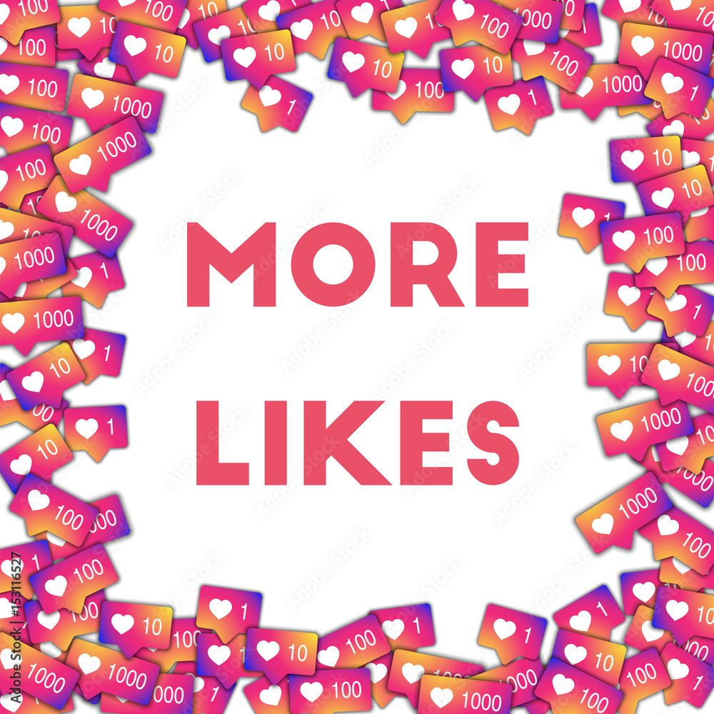 More likes. Social media icons in abstract shape background with ...