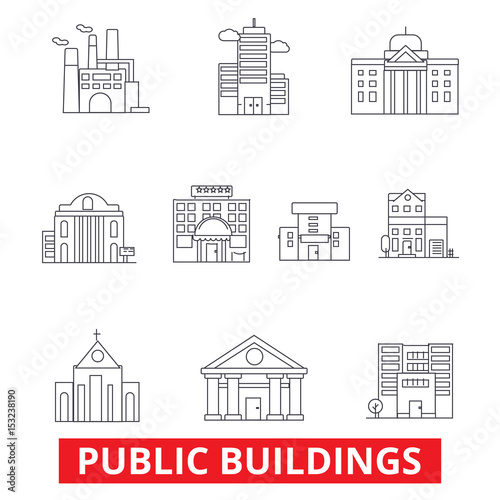 Public institutional buildings, commercial houses, government city ...