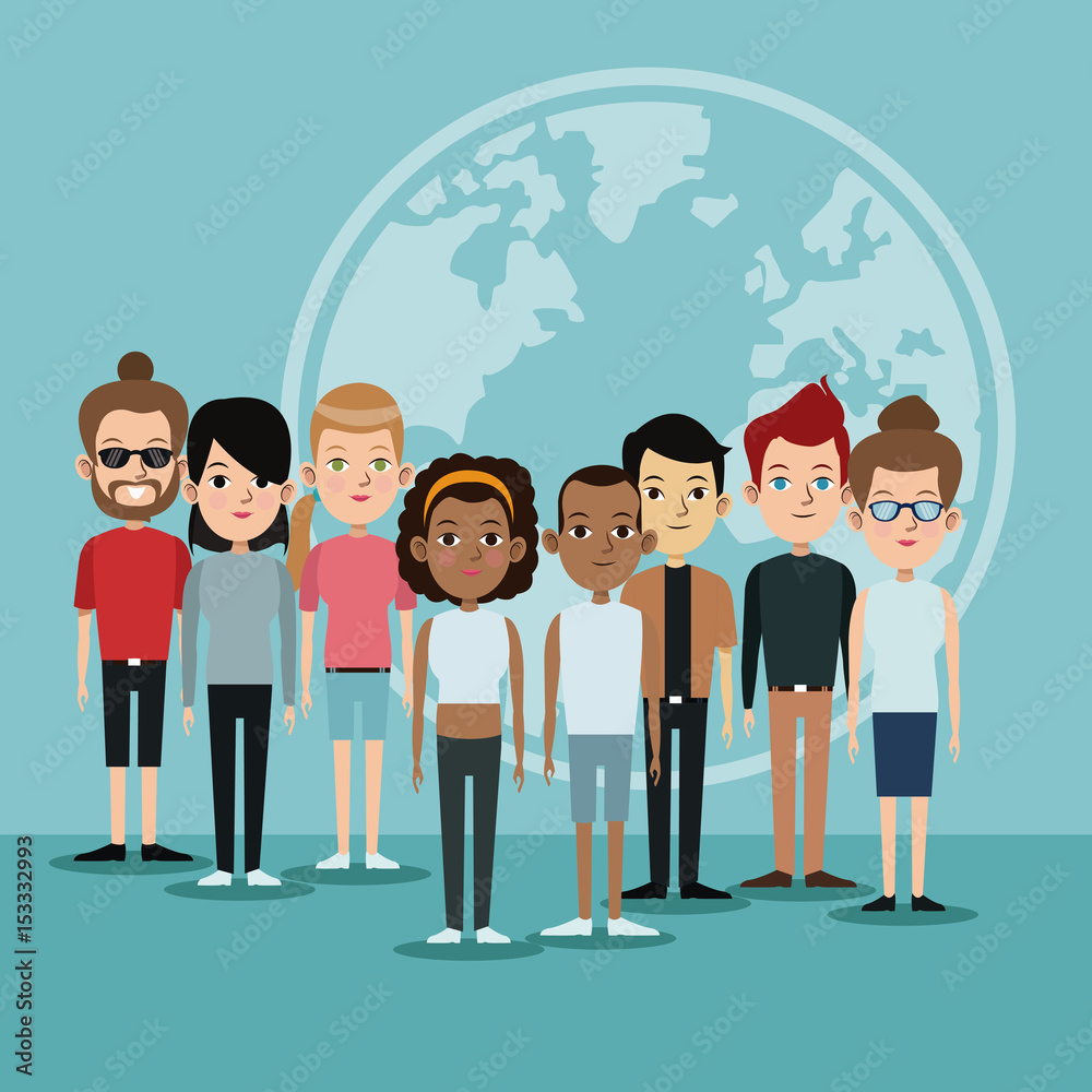 Animated Group Of People