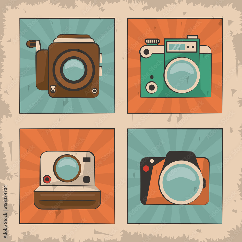 vintage film movie camera photo retro device vector illustration Stock ...