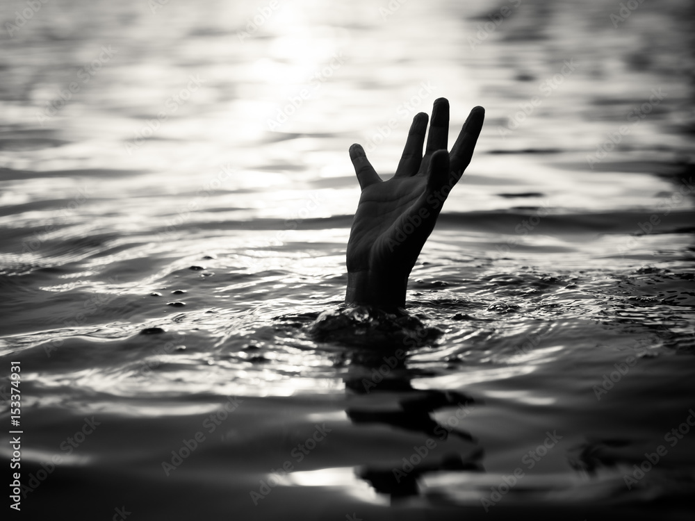 Black and white of Drowning victims, Hand of drowning man needing help ... Black and white of Drowning victims, Hand of drowning man needing help ...