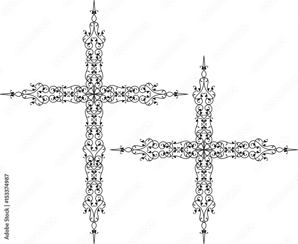 Christian Cross Design Stock Vector | Adobe Stock