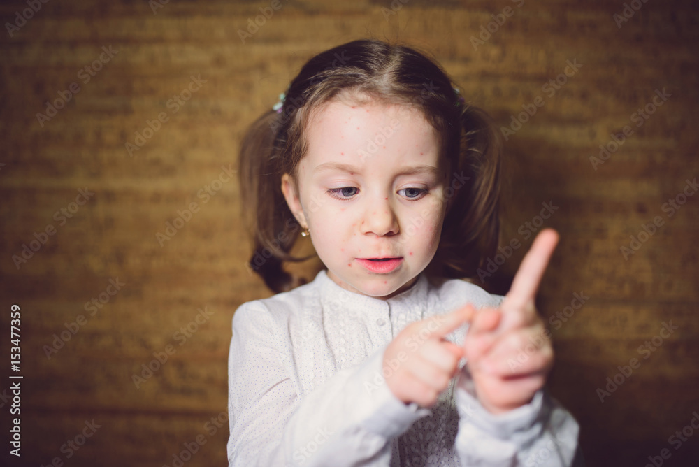 Girl Showing Finger Stock Photo | Adobe Stock