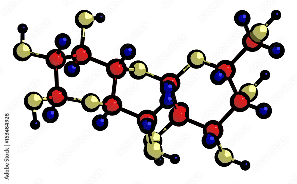 Molecular structure of lactose (in form of Beta lactose) Stock ...