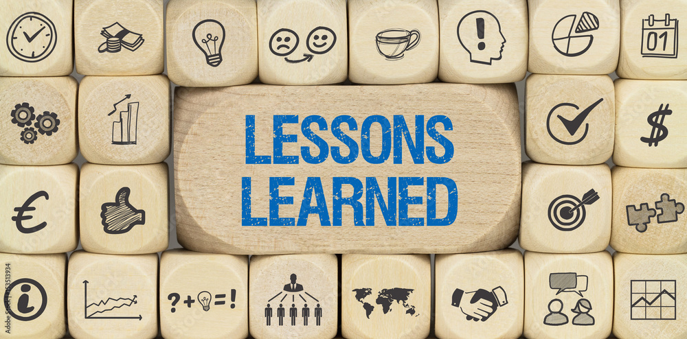 Photo & Art Print Lessons Learned / Würfel mit Symbole, magele-picture