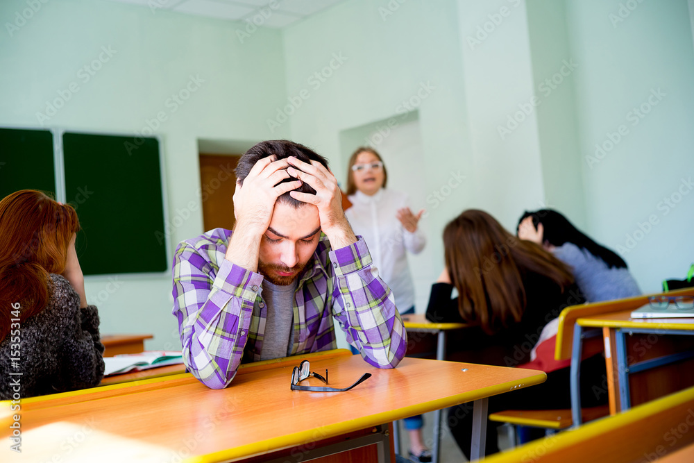 Angry teacher yelling Stock Photo | Adobe Stock