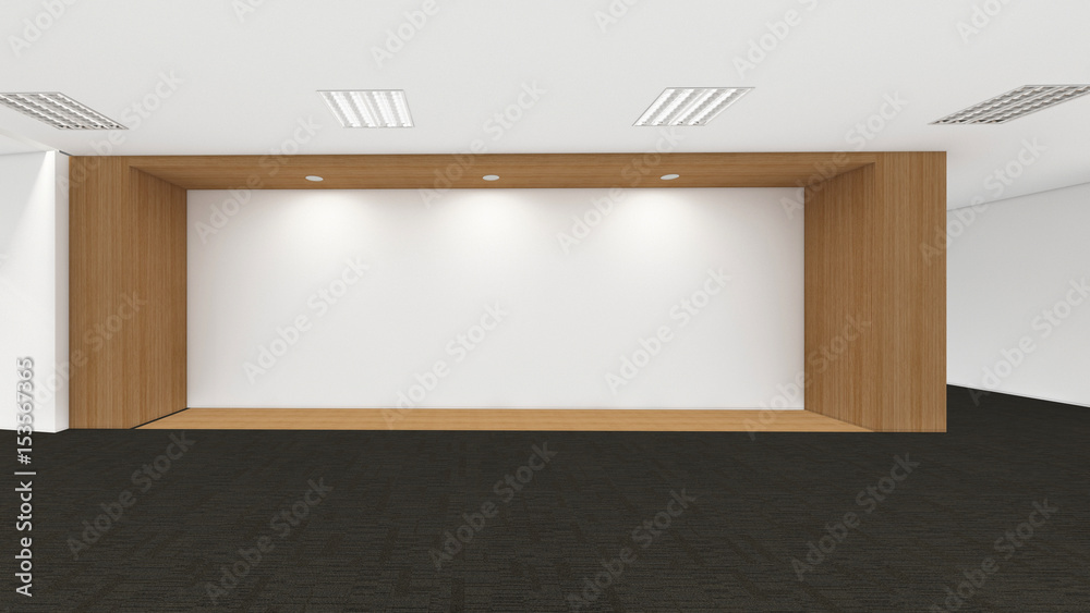 Modern Empty Room, 3d render interior design, mock up illustration ...