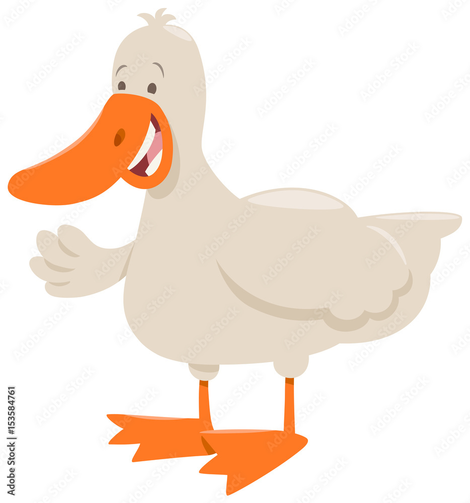 duck farm animal cartoon Stock Vector | Adobe Stock