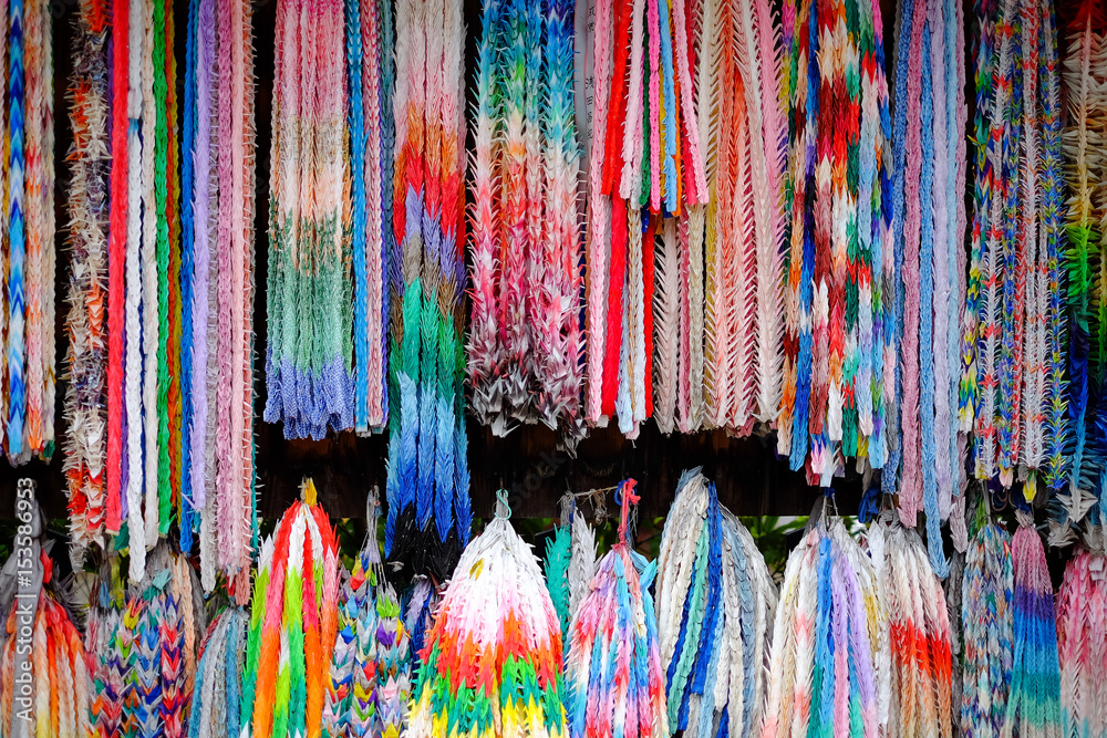 Thousand origami cranes Stock Photo | Adobe Stock