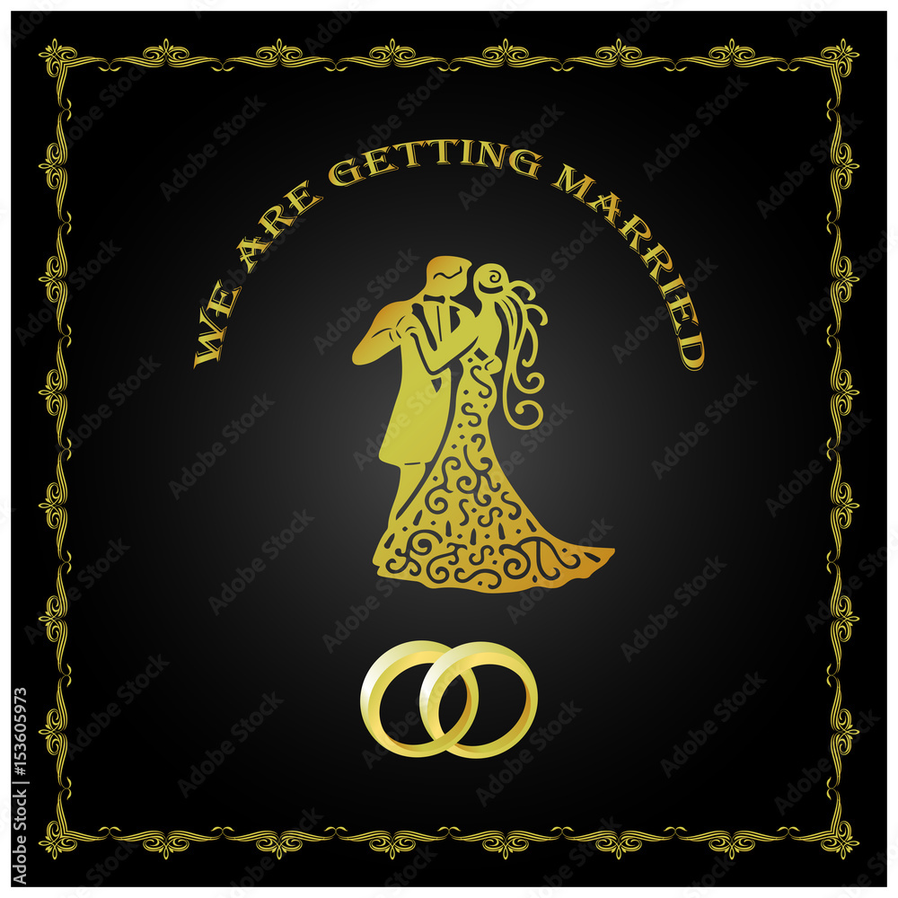 We are getting married template card. Save the date. Wedding invitation ...