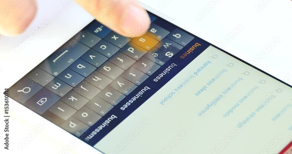44k Smartphone Typing/texting,Finger operating touch typing email on ...