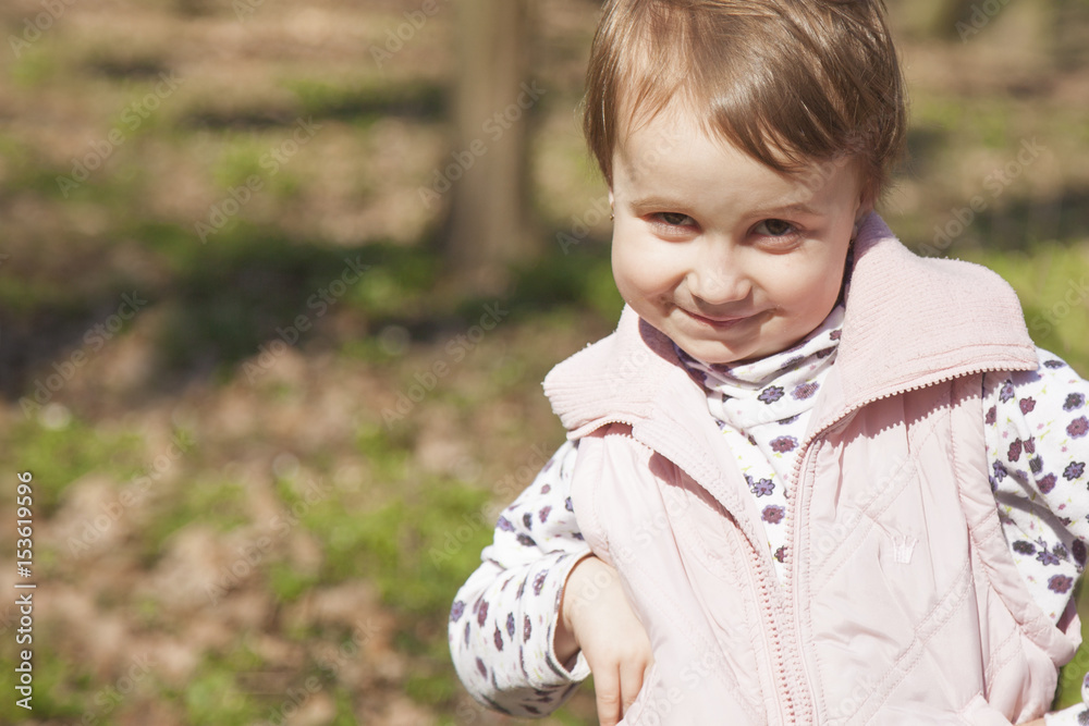 Beautiful baby girl playing ashamed embarrassed confused pose. (Body ...