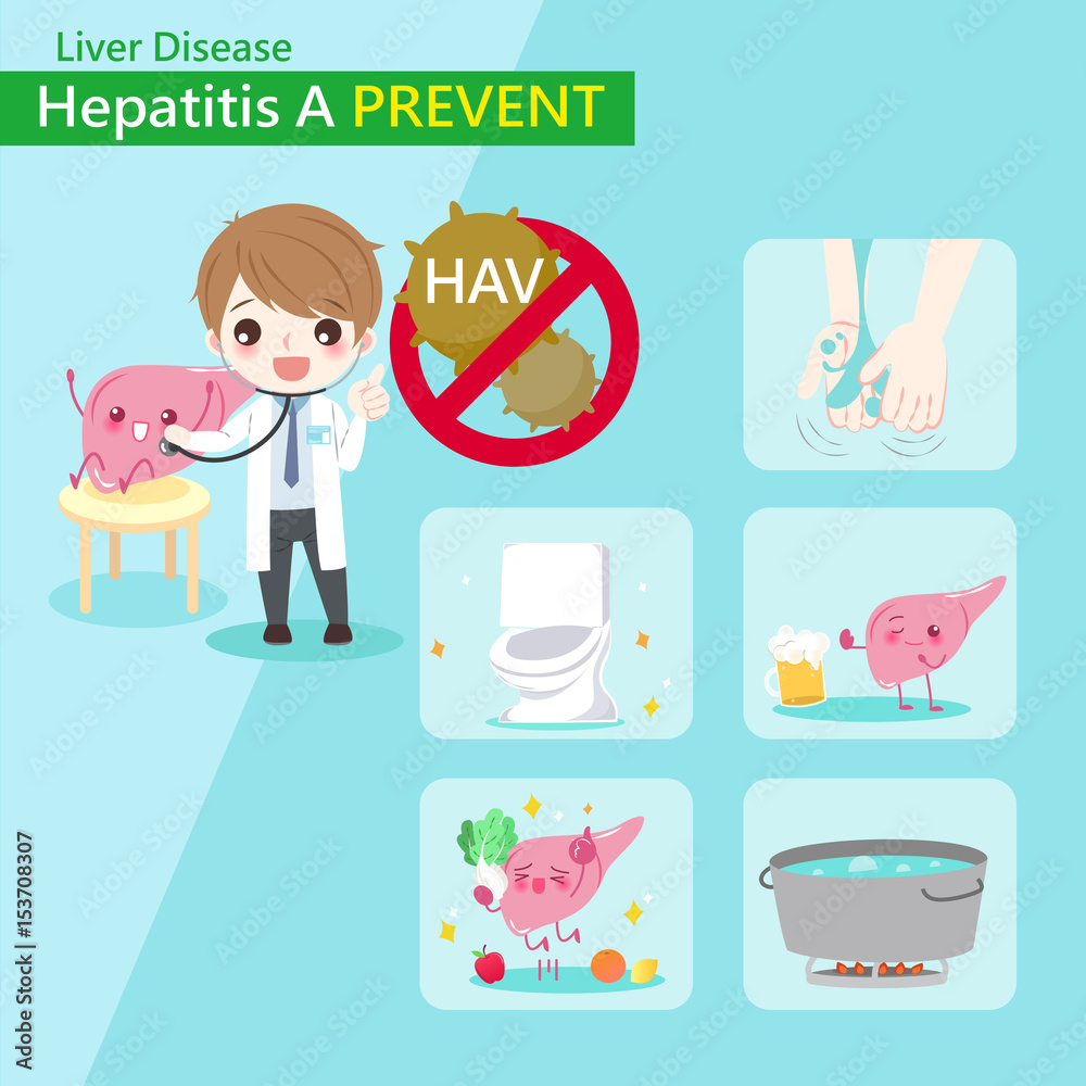 hepatitis A prevent Stock Vector | Adobe Stock