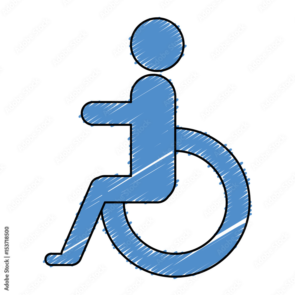 disable person sign icon vector illustration design Stock Vector ...