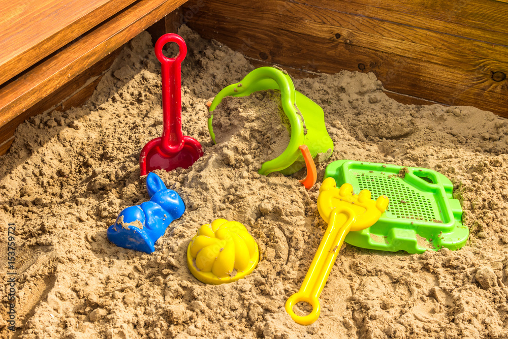 sandbox on children playground Stock Photo | Adobe Stock