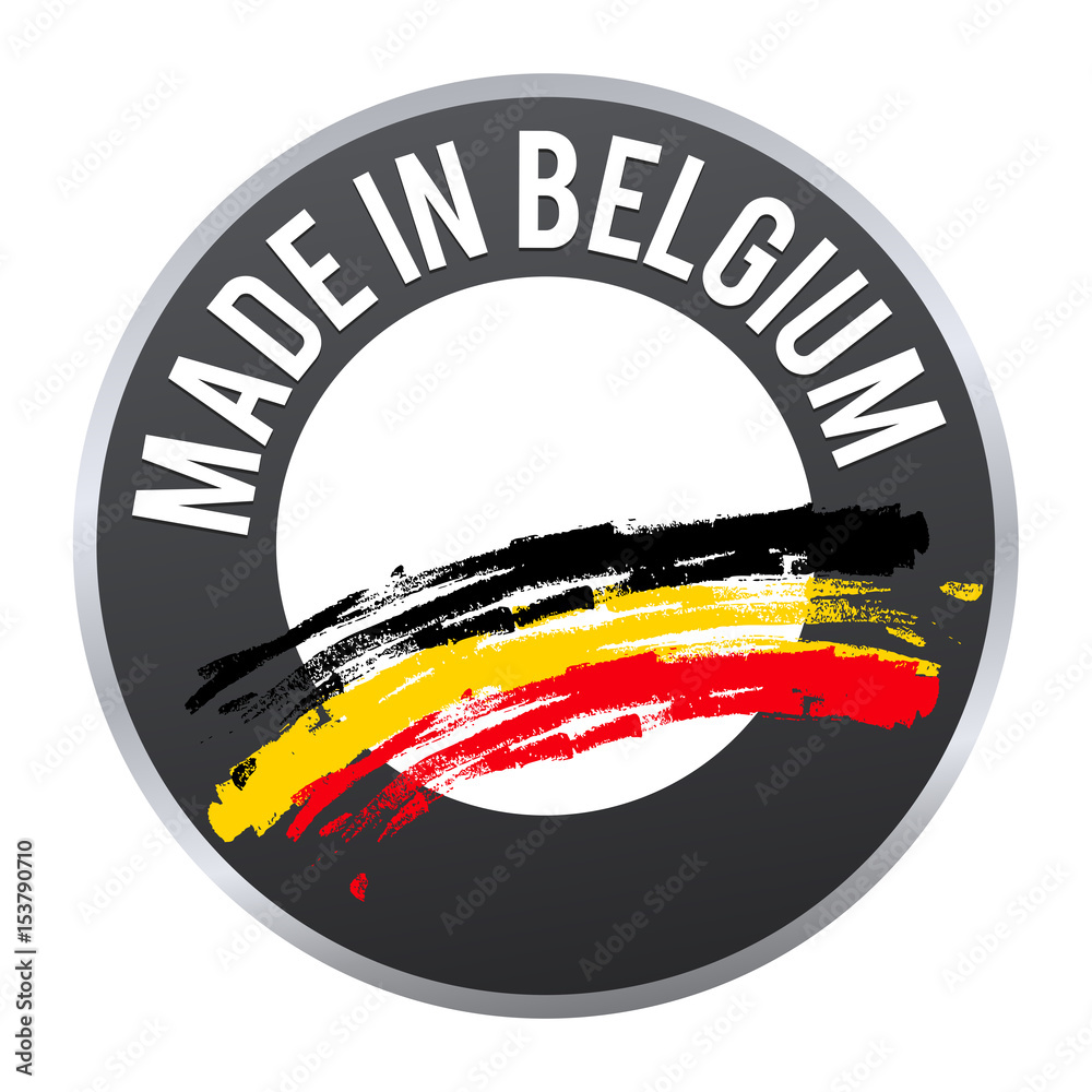 Made in Belgium label badge logo certified. Stock Vector | Adobe Stock