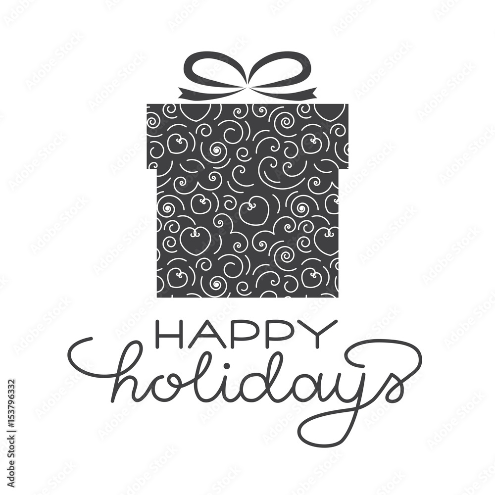 Happy Holidays Images Black And White