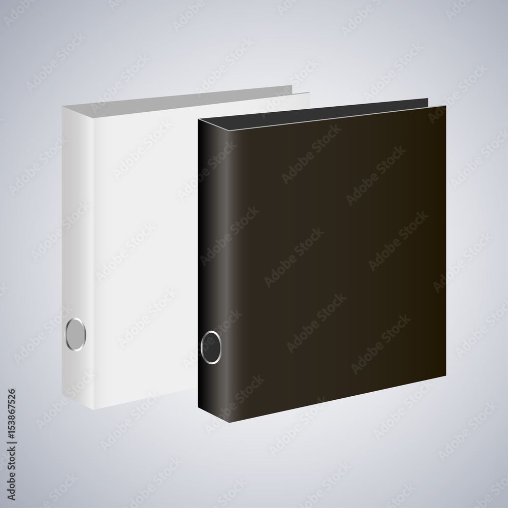 Blank book cover, binder or folder templates. Vector illustration Stock ...