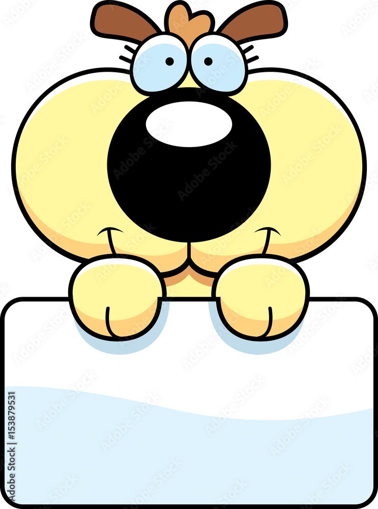 Cartoon Puppy Dog Sign Stock Vector | Adobe Stock