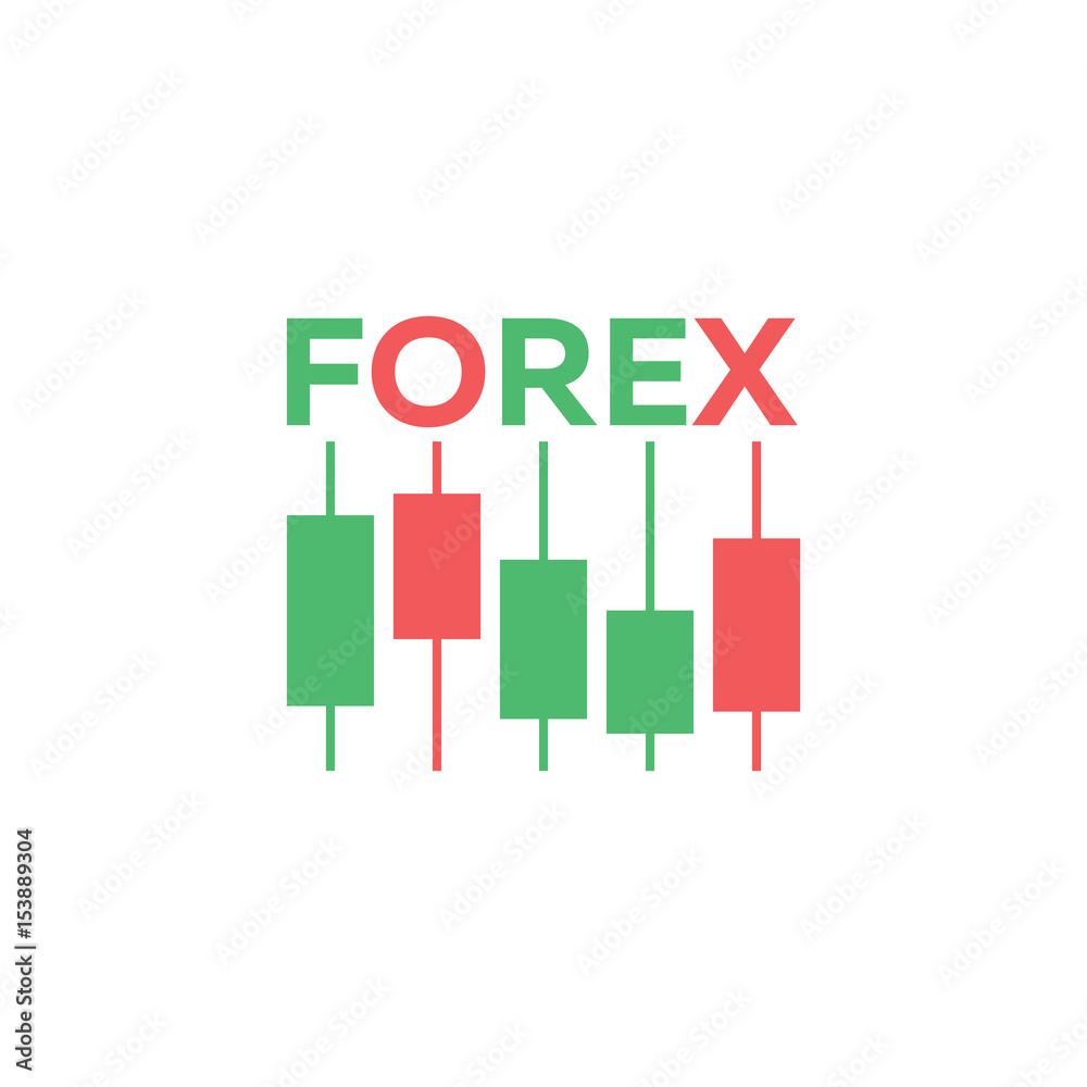 Logo Candlestick trading chart analyzing in forex stock market. Stock ...
