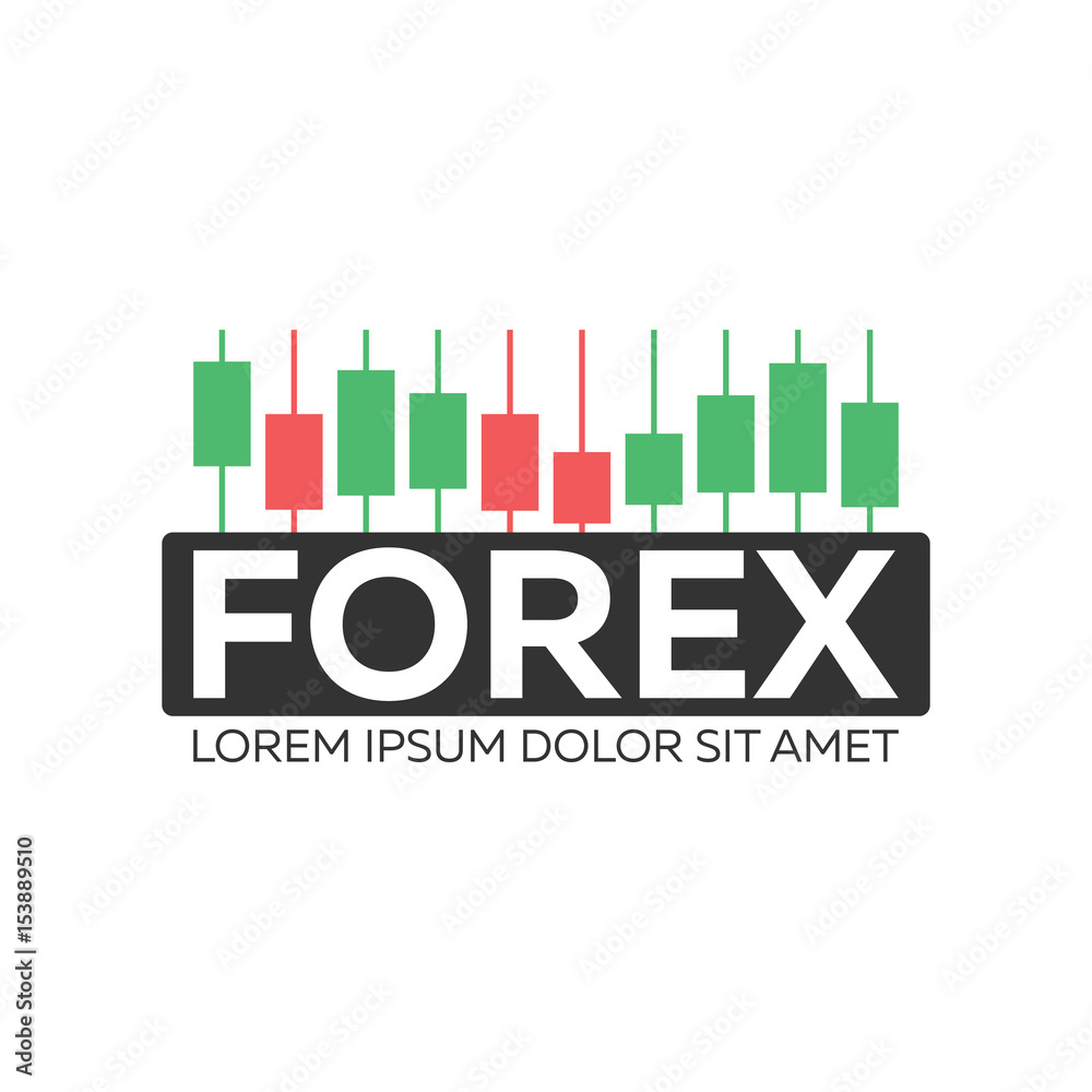 Logo Candlestick trading chart analyzing in forex stock market. Stock ...