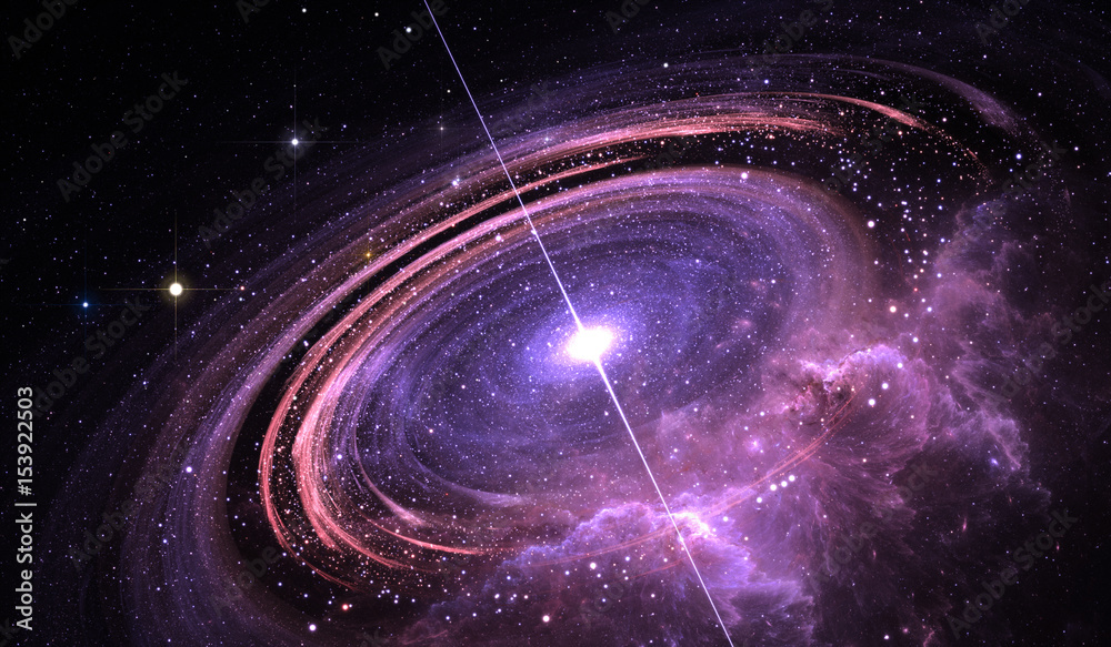 Pulsar highly magnetized rotating neutron star, Supermassive star with ...