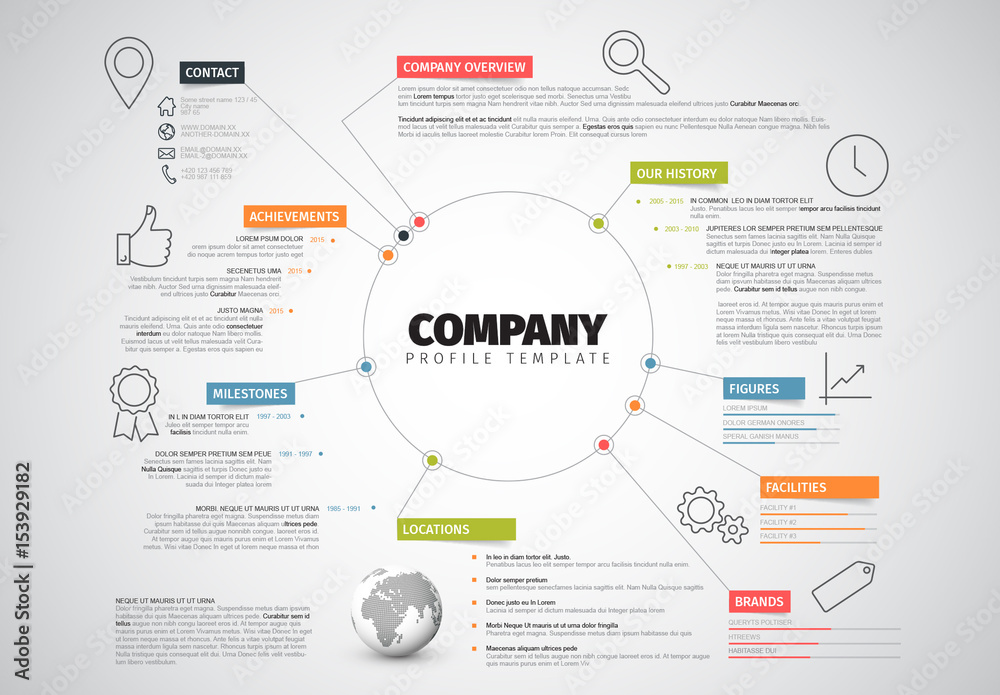 Circular Business Infographic Stock Template | Adobe Stock