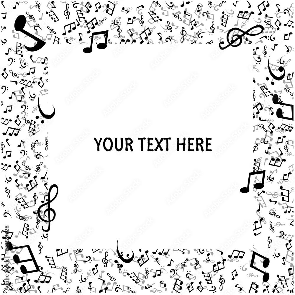 music notes frame design Stock Vector | Adobe Stock