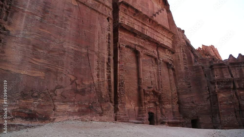 Nabatean rock-cut tombs in ancient Petra, originally known to ...