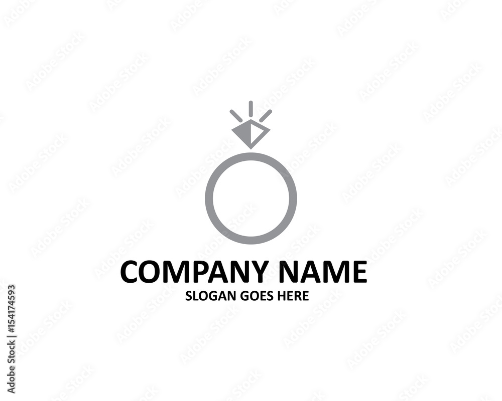 Diamond Ring Logo Stock Vector | Adobe Stock
