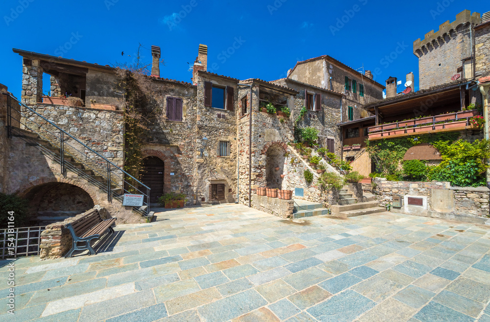 Capalbio, Italy - The historic center of the medieval town in Tuscany ...