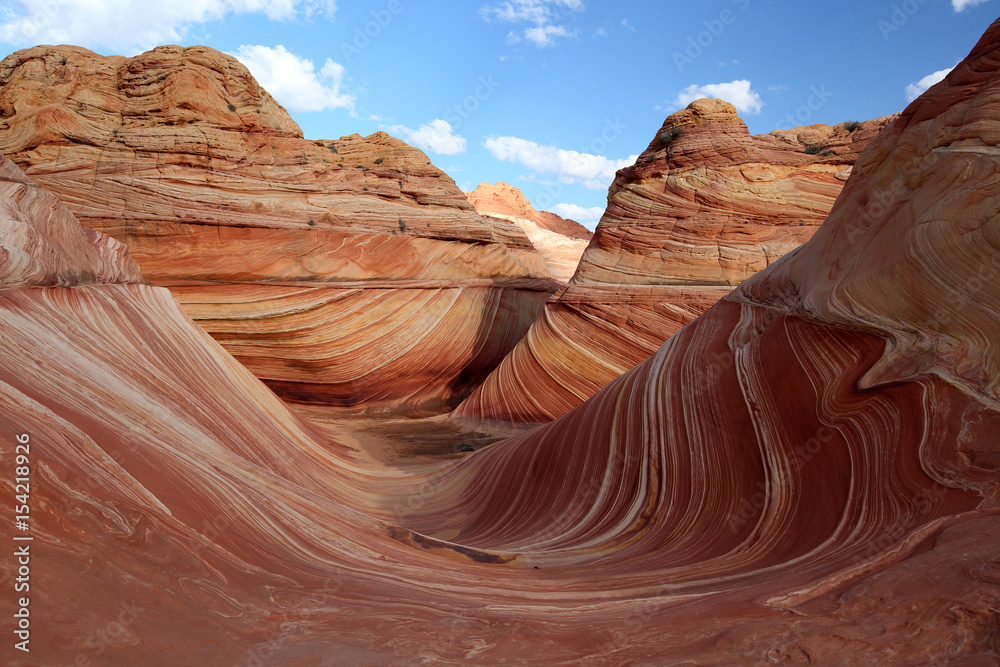 Rock formations in the North Coyote Buttes, part of the Vermilion ...