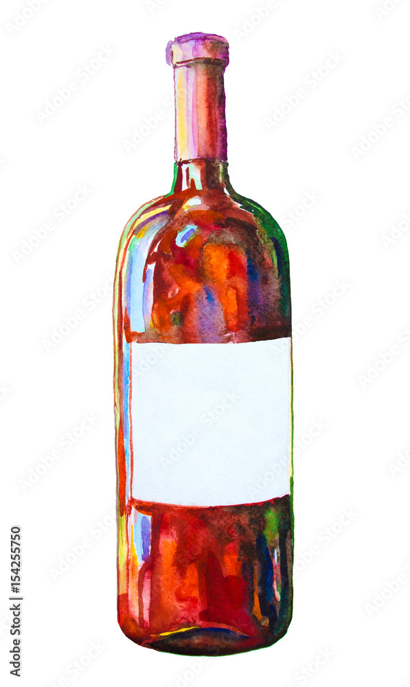 Wine Bottle Color Drawing
