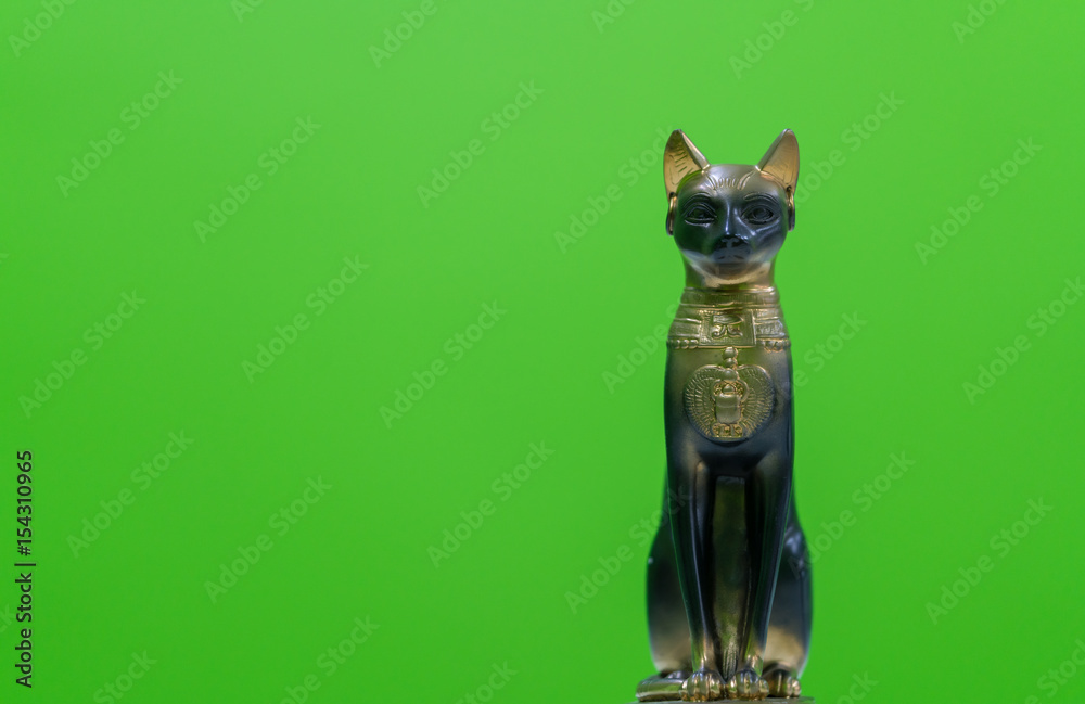 The Goddess Bastet - Role in ancient Egypt on green background. Bastet ...