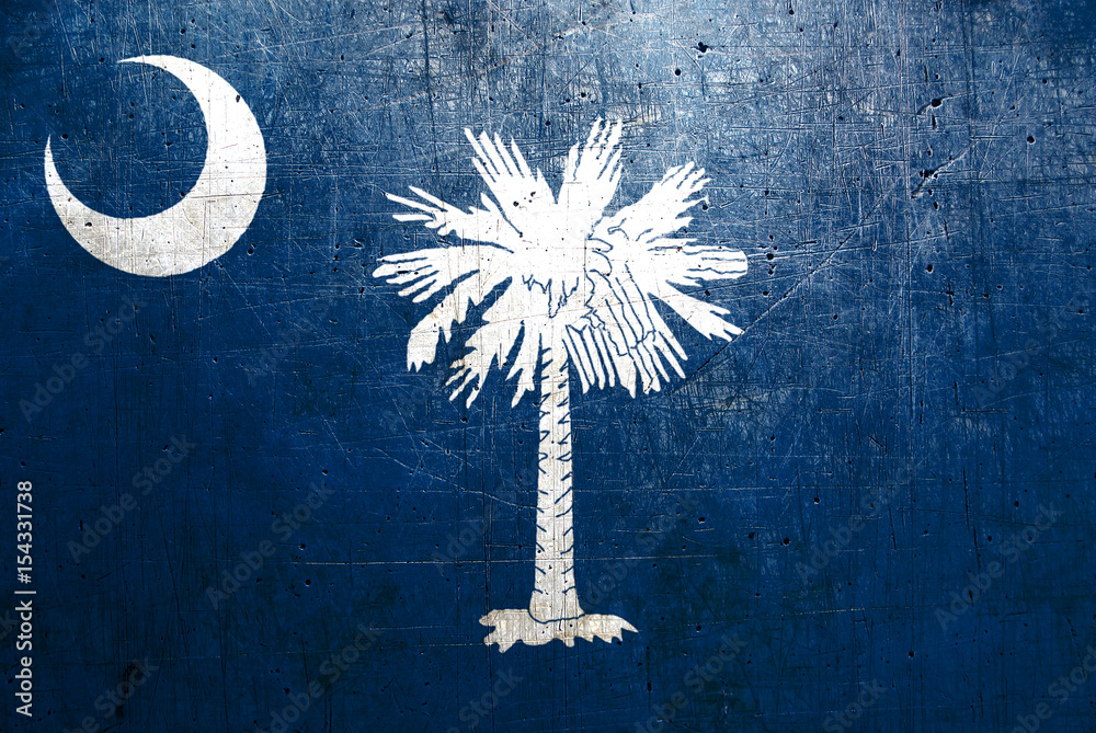 Flag of South Carolina, USA, with an old, vintage metal texture Stock ...