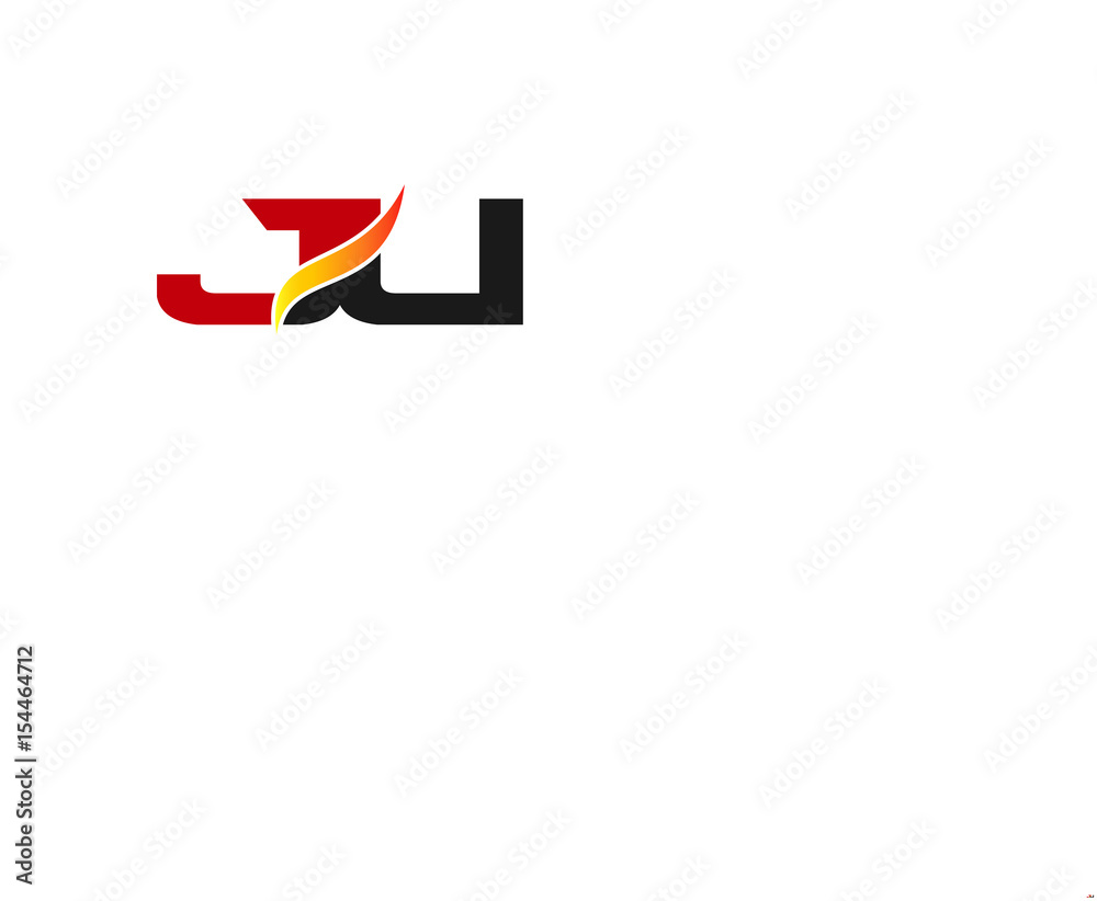 JU Logo. Vector Graphic Branding Letter Element Stock Vector | Adobe Stock