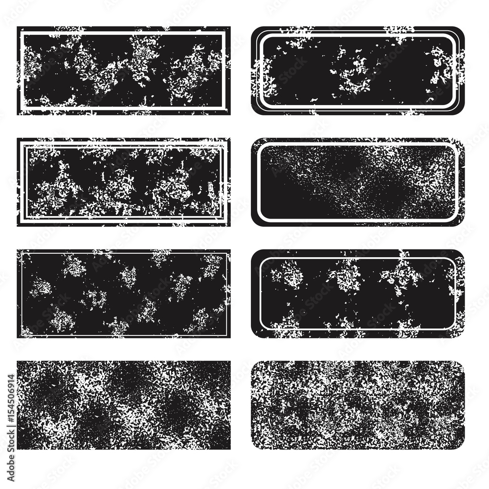 rectangle grunge collection, banners, insignias, logos, icons, Labels ...