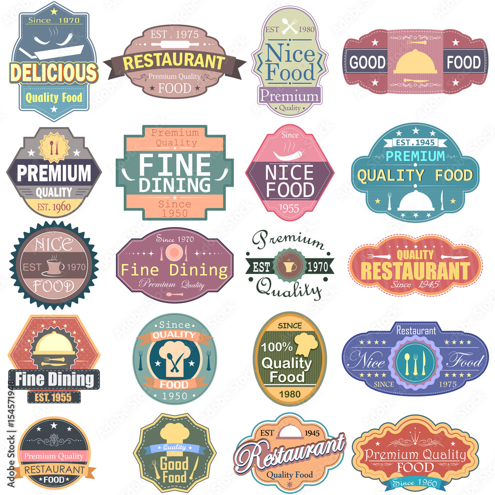 Premium Quality Food label tag sticker for Advertisement Stock Vector ...