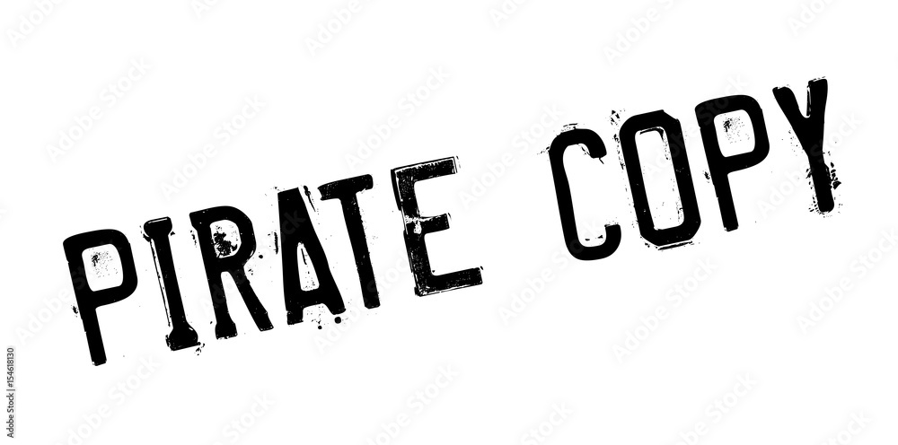 Pirate Copy rubber stamp. Grunge design with dust scratches. Effects ...