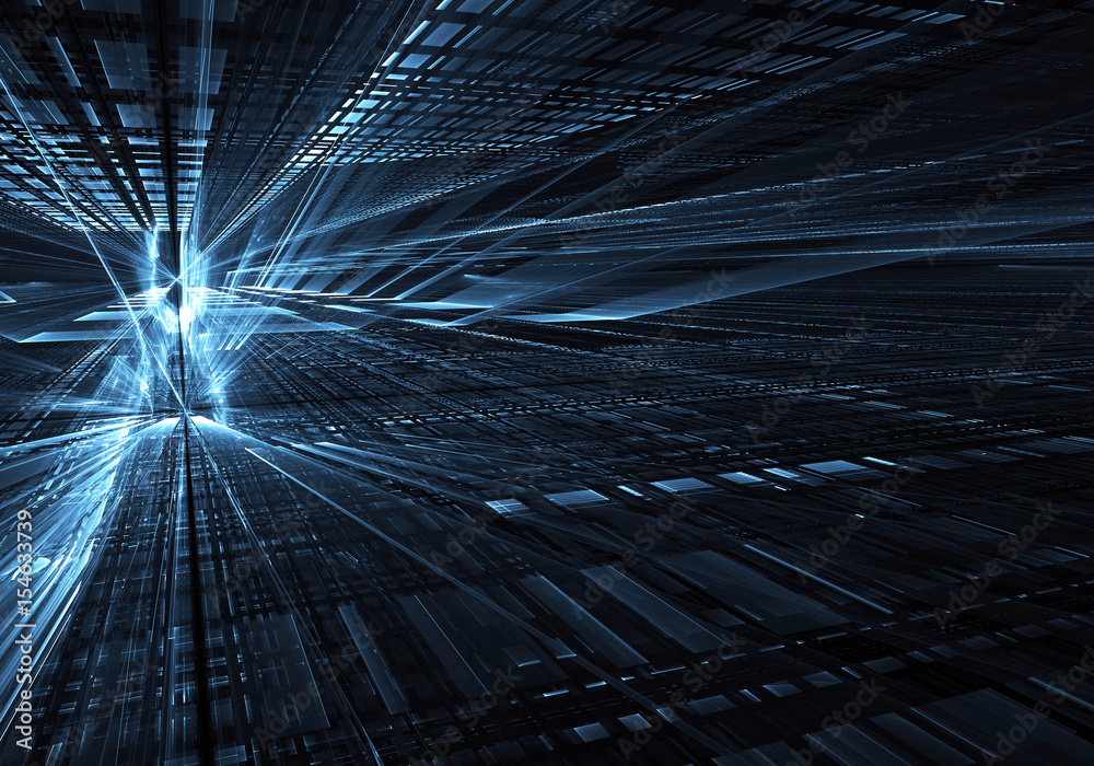 Abstract technology illustration, 3D illustration Stock Illustration ...