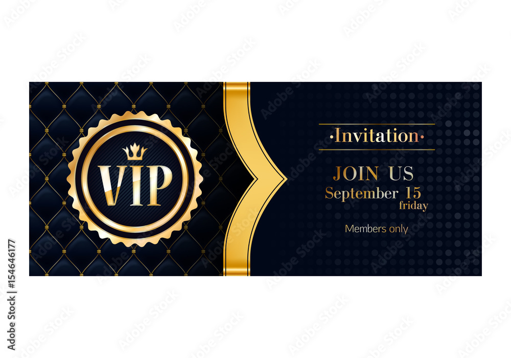 VIP invitation card premium design template. Stock Vector | Adobe Stock