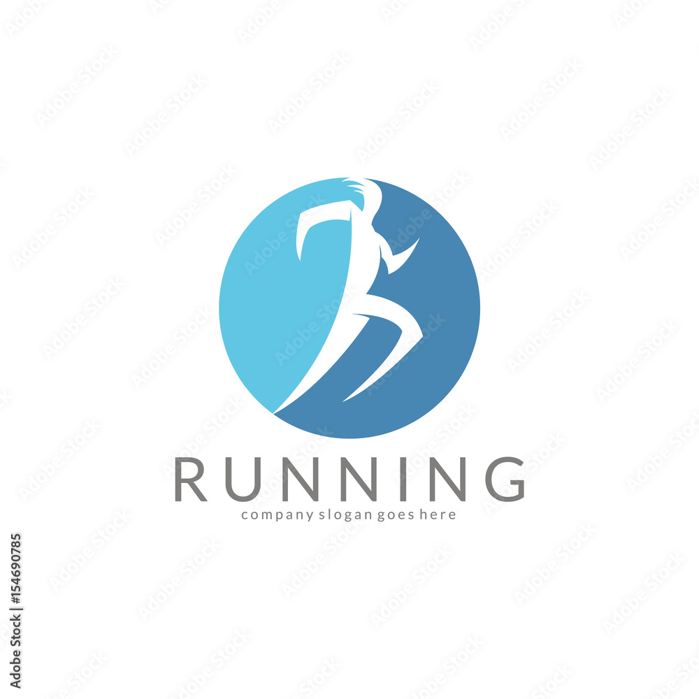 Runner logo. Sport logotype Stock Vector | Adobe Stock