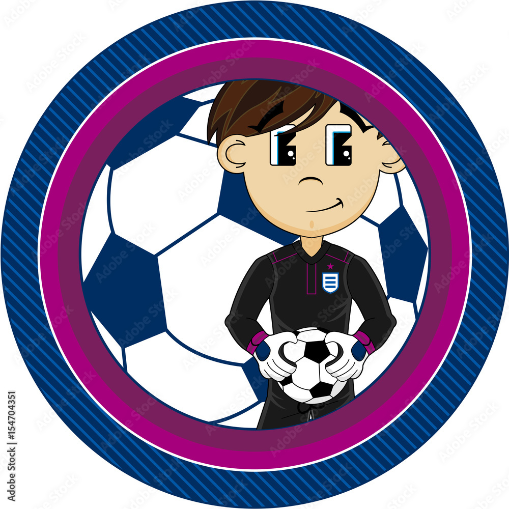 Cartoon Soccer Goalkeeper - Football Player Stock Vector | Adobe Stock
