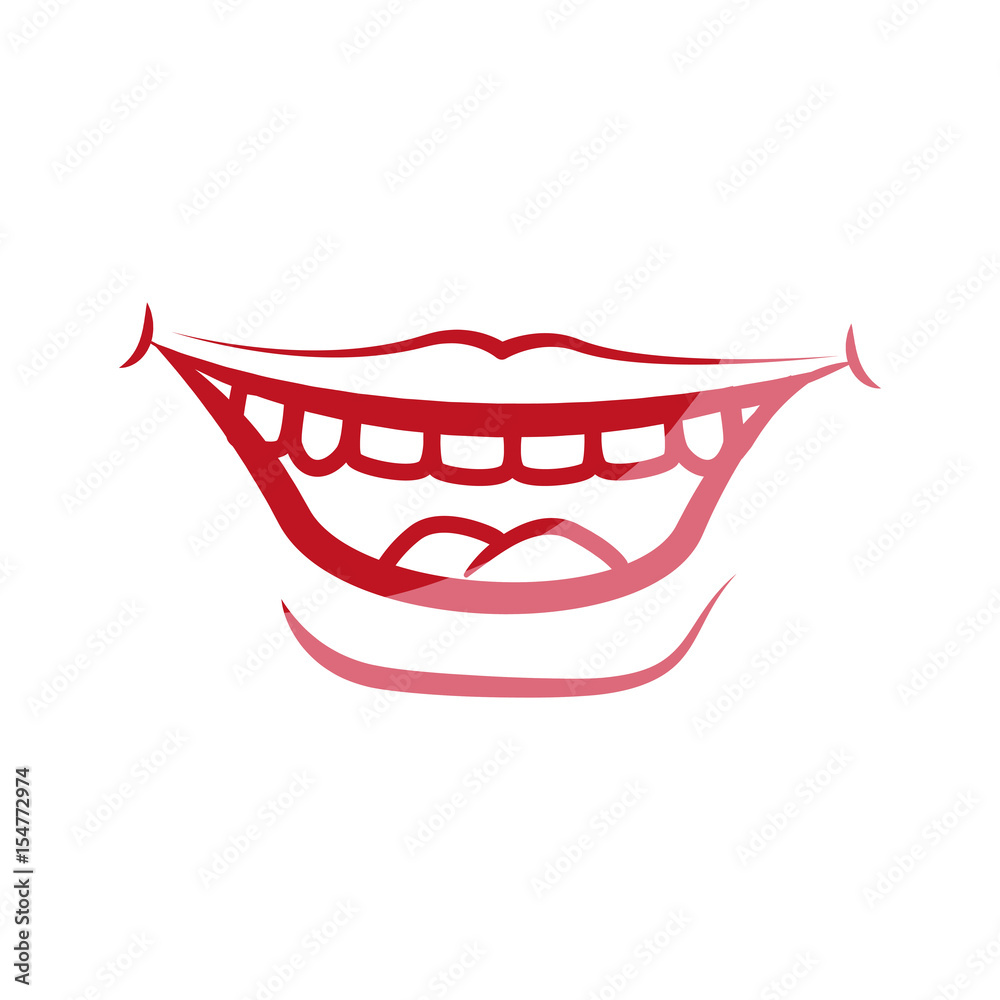 smile lips gesture vector icon illustration graphic design Stock Vector ...
