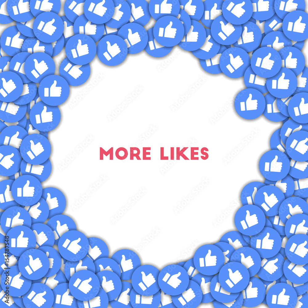 More likes. Social media icons in abstract shape background with ...