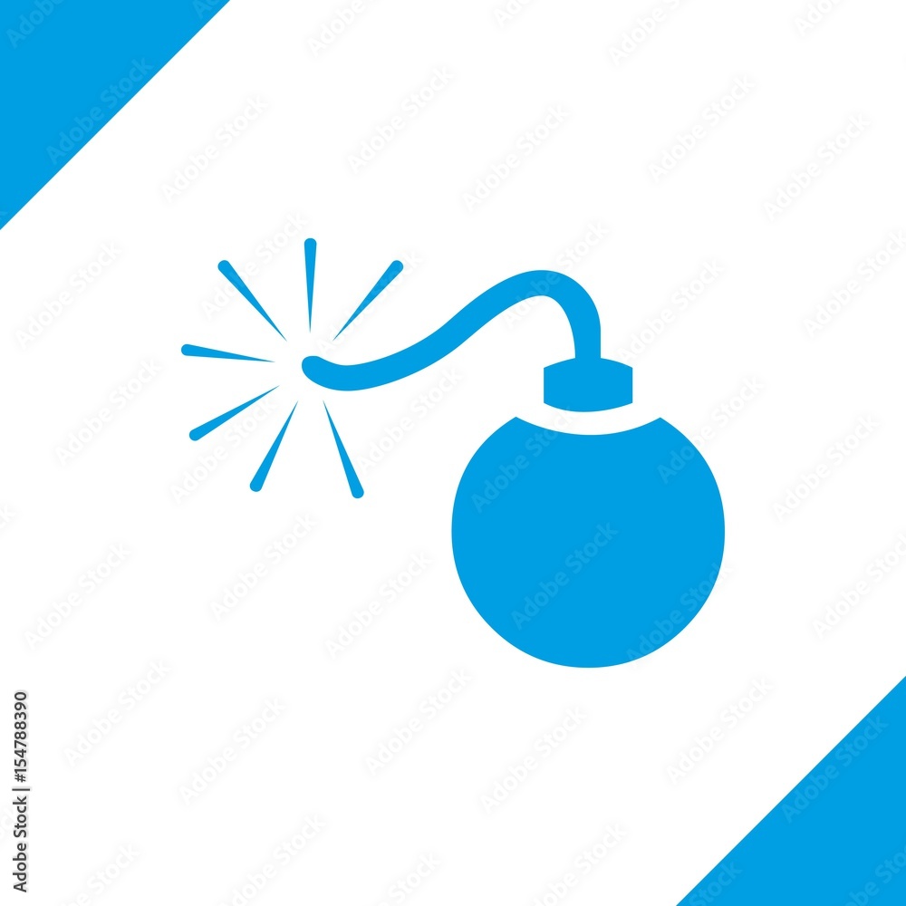 Cartoon style bomb with a burning wick ready to explode. Vector ...